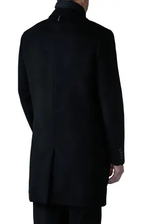 Mackage Skai-slb Virgin Wool Coat With Removable Down Bib - Black