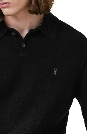 ALLSAINTS Statten Polo Sweater - Black