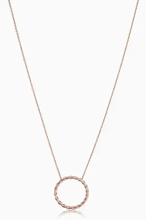ORADINA 14k Gold Caesar Pendant Necklace Rose Gold