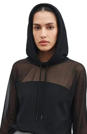 MARCELLA Park Sheer Mesh Hoodie