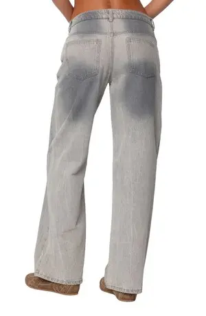 EDIKTED Joe Low Rise Wide Leg Jeans