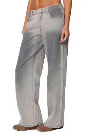 EDIKTED Joe Low Rise Wide Leg Jeans