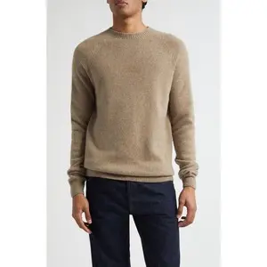 Sunspel Lambswool Crewneck Sweater - Sandstone