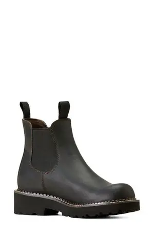 Ariat Lug Sole Chelsea Boot - Black Deertan