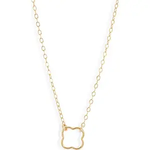 SET & STONES Clover Pendant Necklace - Gold