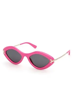 Emilio Pucci Geometric Sunglasses - Shiny Fuxia / Smoke