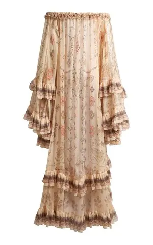 Etro Off-the-shoulder Silk Maxi Dress