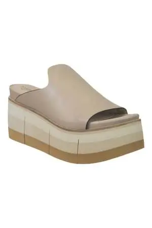 NAKED FEET Flow Platform Sandal In - Beige