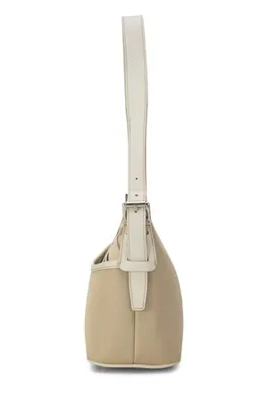 Burberry Nylon Check Satchel Shoulder Bag - Beige