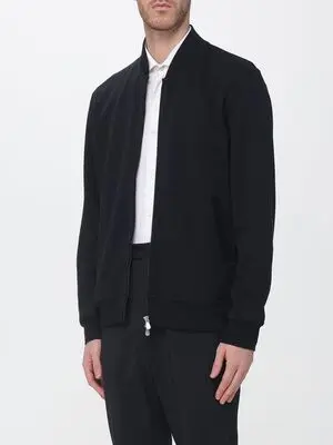 Brunello Cucinelli Cashmere And Silk Cardigan With Bomber Collar And Zip