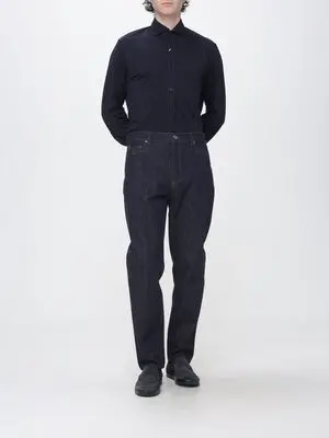 Brunello Cucinelli Slim Fit Cotton And Silk Shirt With French Collar - Blue