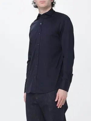 Brunello Cucinelli Slim Fit Cotton And Silk Shirt With French Collar - Blue