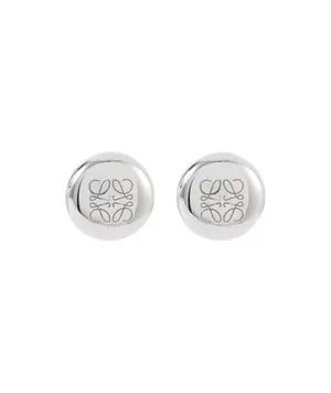 Loewe Anagram Pebble Stud Earrings - Silver