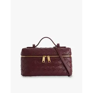 Bottega Veneta Leather Cross-body Bag - Barolo-gold