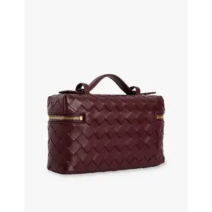 Bottega Veneta Leather Cross-body Bag - Barolo-gold