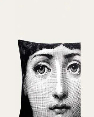 FORNASETTI Tema E Variazioni N.1 Cushion, 15" Square - Blackwhite