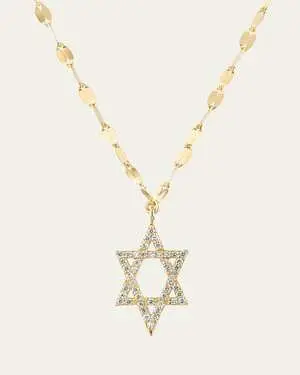 Lana Jewelry 14k Star Of David Diamond Pendant Necklace - Gold