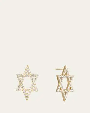 Lana Jewelry 14k Yellow Star Of David Stud Earrings - Gold