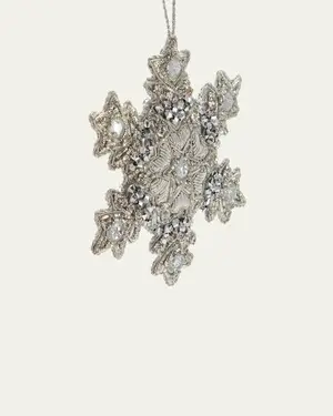 SUDHA PENNATHUR Snowflake Beaded Ornament
