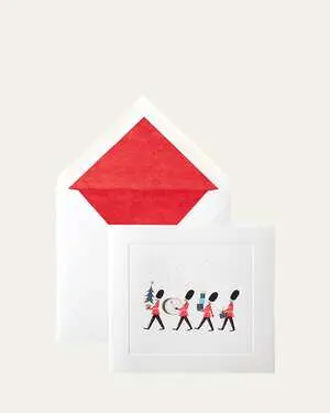 Smythson Royal Guard Folded Cards, Set Of 10 - One-color