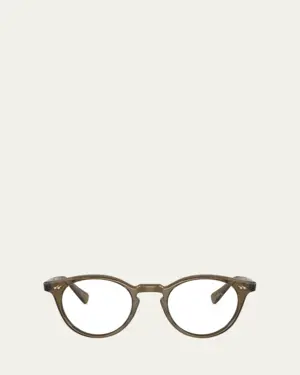 Oliver Spencer Round Acetate Eyeglasses - Brown