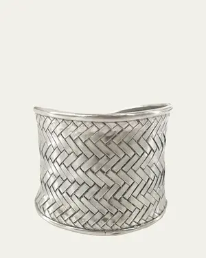 NOMI K Silvertone Cuff Napkin Rings, Set Of 4 - Silver