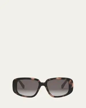 Celine Bold 3 Dots Acetate Shield Sunglasses - Havana/gradient Roviex