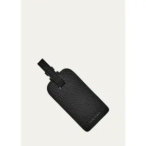 GRAPHIC IMAGE Leather Luggage Tag - Black