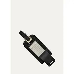 GRAPHIC IMAGE Leather Luggage Tag - Black
