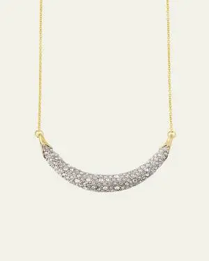 Alexis Bittar Solanales Crystal Crescent Pendant Necklace - Gold