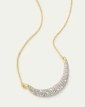 Alexis Bittar Solanales Crystal Crescent Pendant Necklace