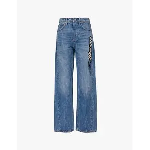 Alexander Wang Blade-logo Balloon Wide-leg Denim Jeans