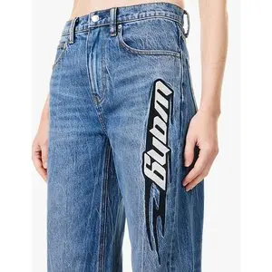 Alexander Wang Blade-logo Balloon Wide-leg Denim Jeans