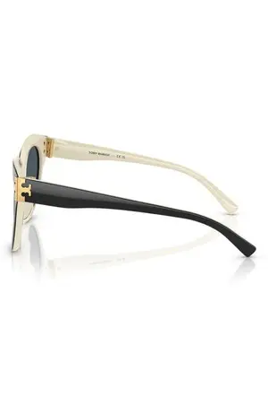 Tory Burch 53mm Phantos Sunglasses - Black/ivory