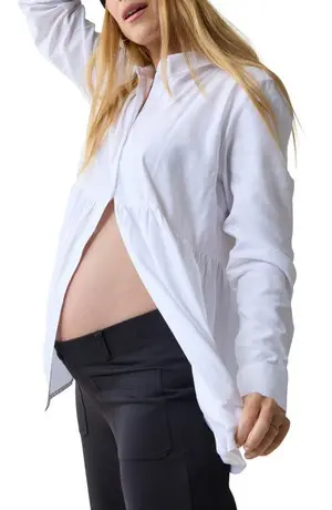 Ingrid & Isabel® Button-up Peplum Maternity Top