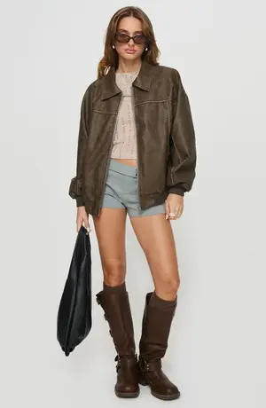 Princess Polly Goldsmith Faux Leather Jacket