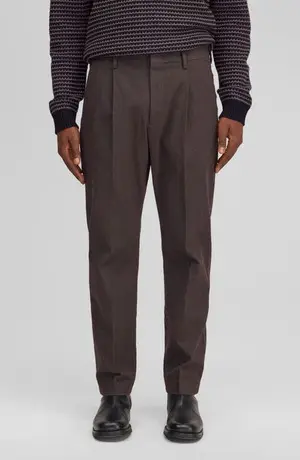 Nn07 Bill 1067 Pleated Dress Pants - Deep Truffle