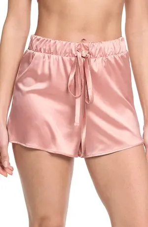 Hanky Panky Satin Pajama Shorts - Rose Latte