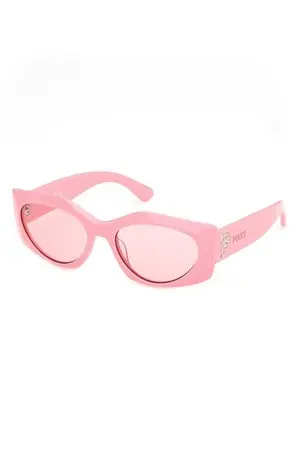 Emilio Pucci Geometric Sunglasses - Shiny Pink / Bordeaux