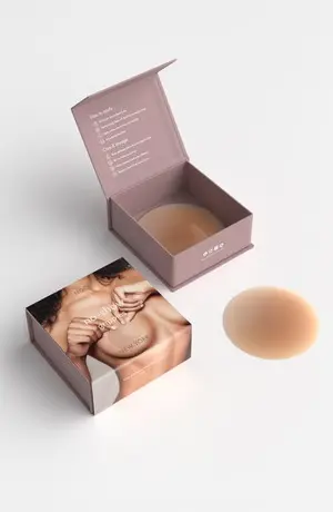 NOOD No-show Grippies® Reusable Round Nipple Covers - No. 5 Soft Tan