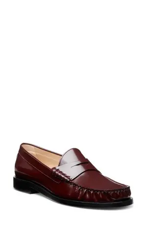 STUART WEITZMAN Lottie Penny Loafer - Dark Carbernet