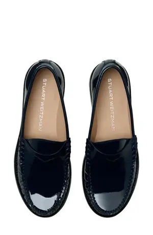 STUART WEITZMAN Lottie Penny Loafer - Nice Blue Patent