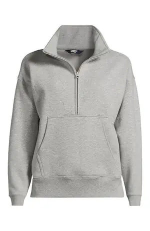 LANDS' END Relaxed Fit Half-zip Long Sleeve Sweatshirt