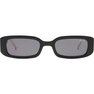 Dezi Lil Drippy 49mm Rectangular Sunglasses - Lil Drippy Black / Dark Smoke
