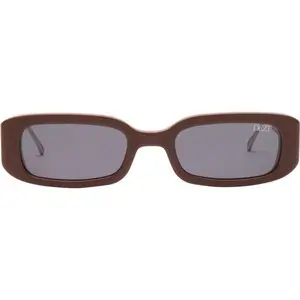 Dezi Lil Drippy 49mm Rectangular Sunglasses - Lil Drippy Matte Chocolate