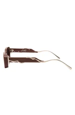 Dezi Lil Drippy 49mm Rectangular Sunglasses - Lil Drippy Matte Chocolate