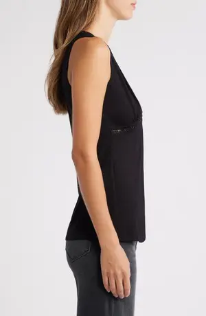 Loveappella Lace Inset Tank - Black