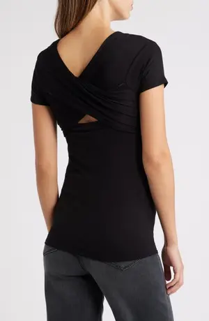 Loveappella Twist Detail Stretch Top
