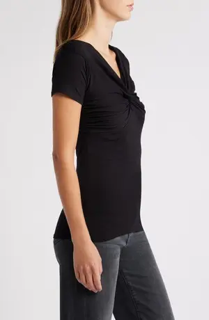 Loveappella Twist Detail Stretch Top