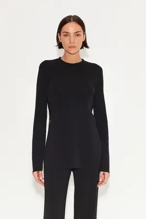 SIMONMILLER Canoga Long Sleeve Knit Top - Black